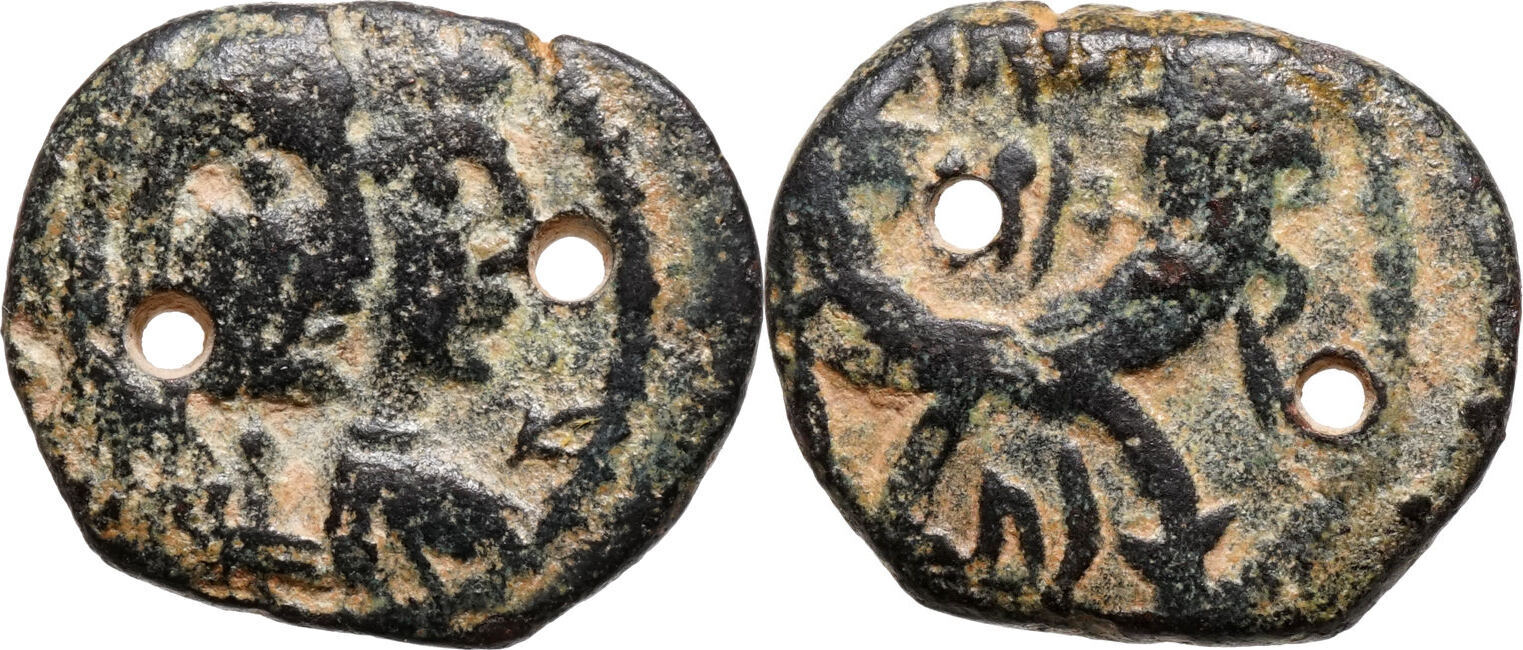 Aretas IV. mit Shaqilat I. (9 BCE - 40 CE) Æ Nabataea, PETRA ss | MA-Shops