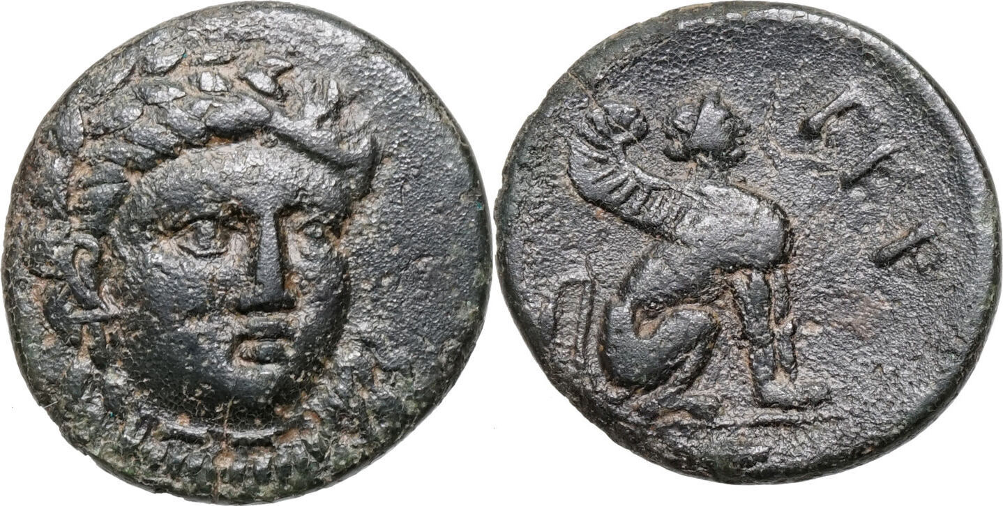Troas. GERGIS (~350-300 BCE) AE Sibylle Herophile, SPHINX ss | MA-Shops