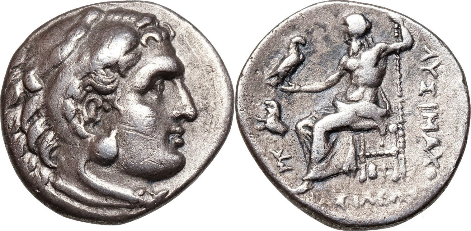 Thrakien, LYSIMACHOS AR Drachme (305-281 BCE) Kolophon, 299/8-297/6 BCE ...
