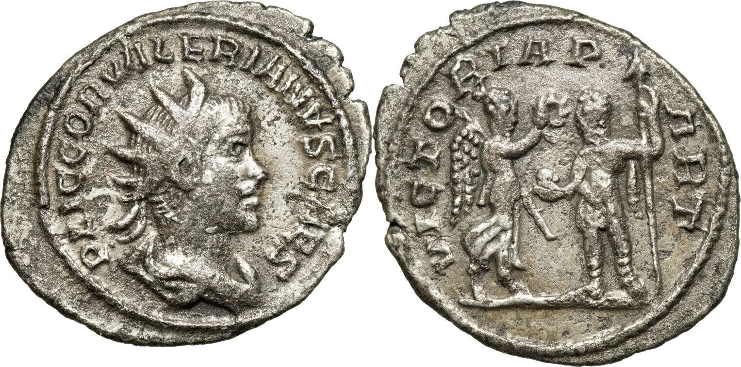 Valerian II. Caesar (256-258) AR Antoninian Antiochia, VICTORIA ...