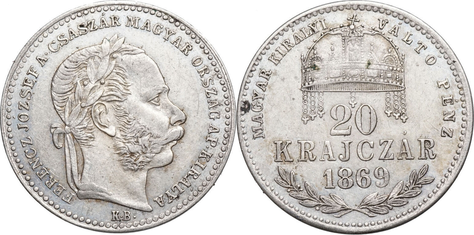 Franz Joseph I. (1848-1916) 20 Krajczar 1869 KB vz- | MA-Shops