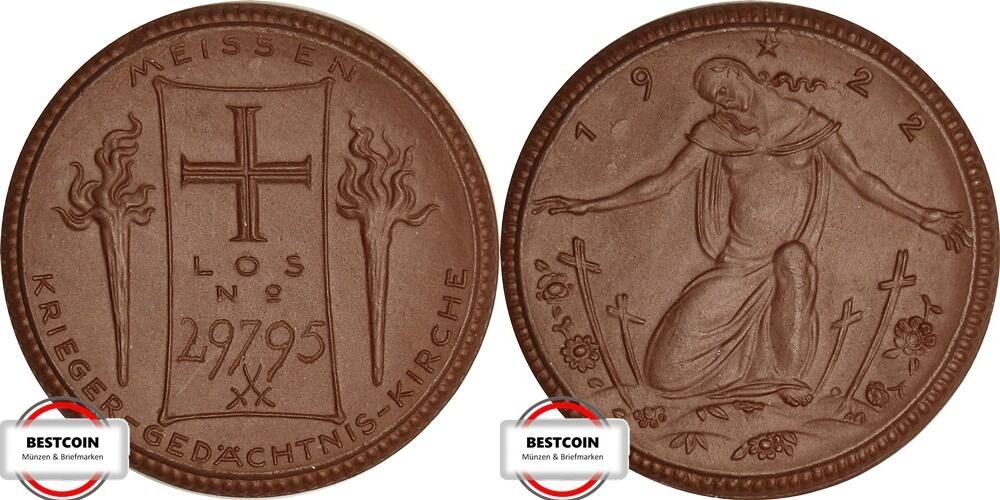 DDR 1922 Medaille aus Meissen - Los Nr 29795 - Krieger-Gedächtnis ...