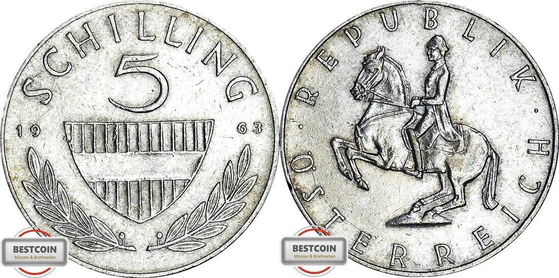 ÖSTERREICH 5 Schilling 1963 SS | MA-Shops