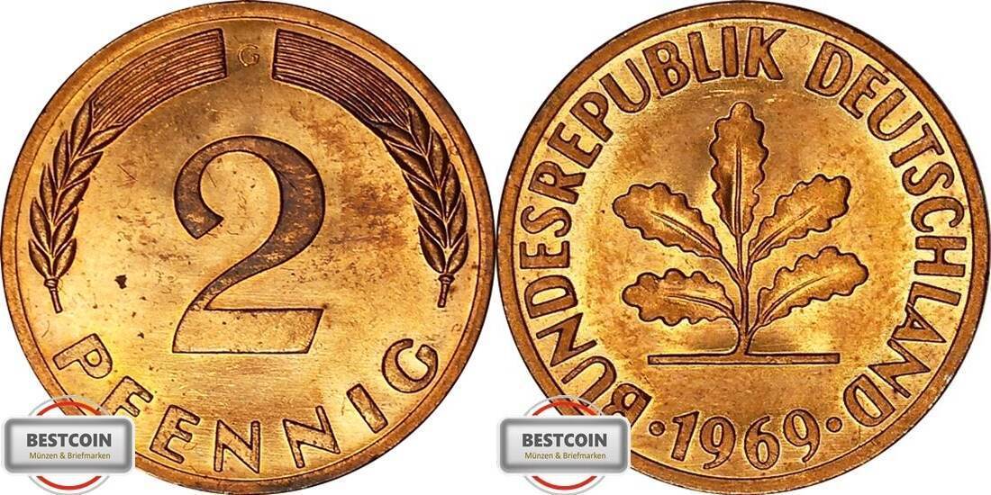 2 Pfennig 1969