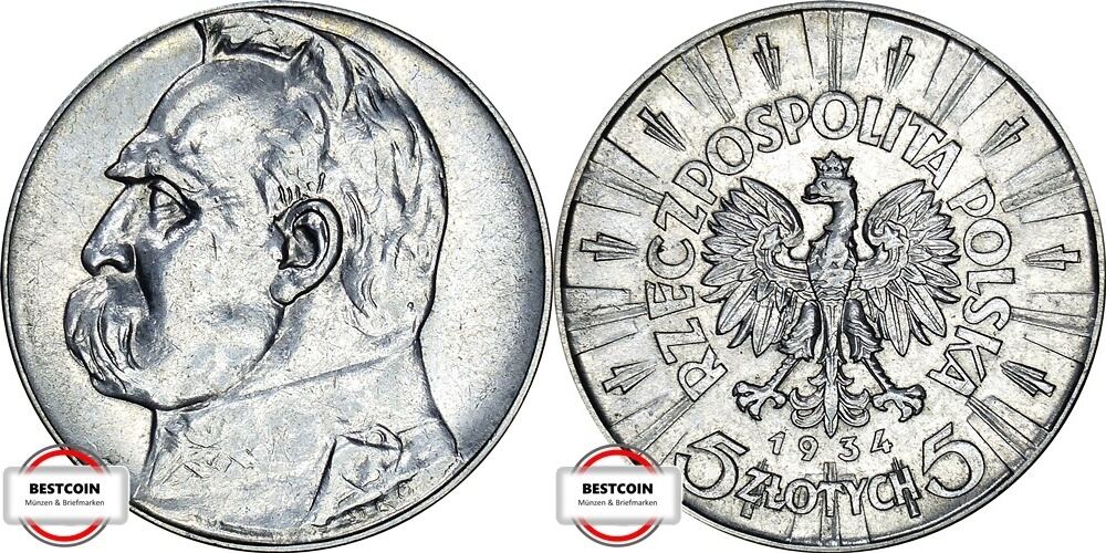 POLEN 2 Zloty 1934 KM 28 - Jozef Pilsudski VZ | MA-Shops