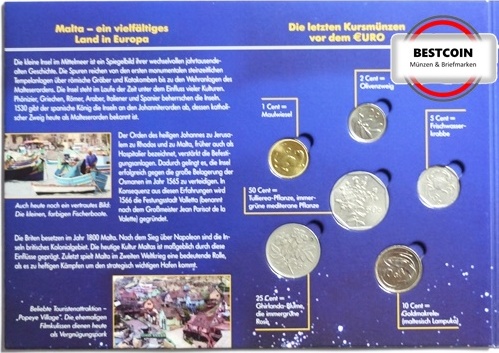 MALTA 3,88 € + 88 Cent KMS 2008 + Centwährung zum EURO-Start in einem ...