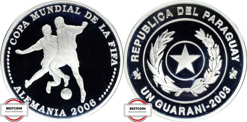 PARAGUAY 1 Guarani 2003 KM 201 - Fußball-WM 2006 in Deutschland PP | MA ...
