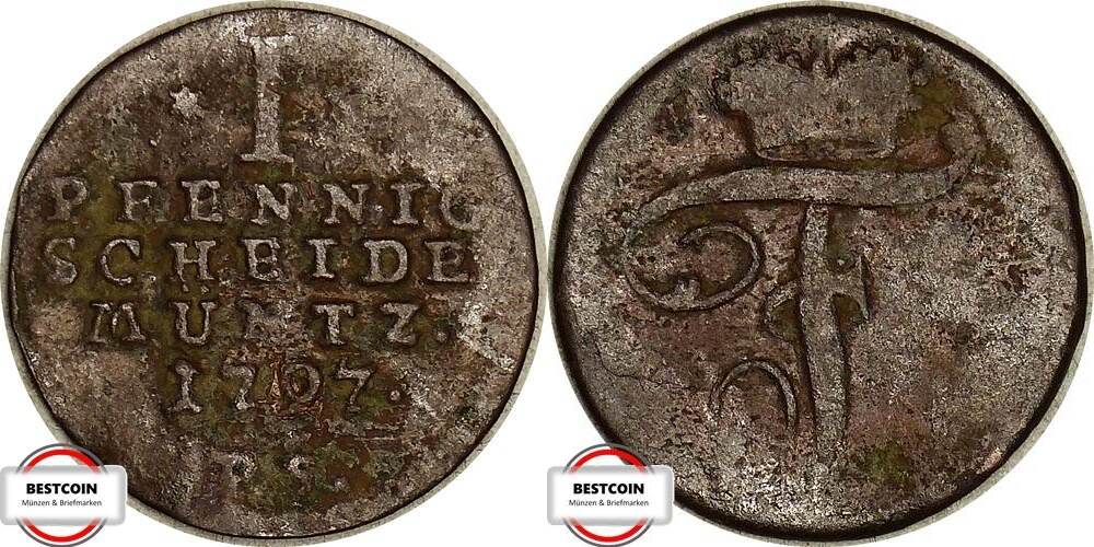 WALDECK 1 Pfennig 1797 PS Weingärtner 783 - geprägt unter Friedrich S+ ...