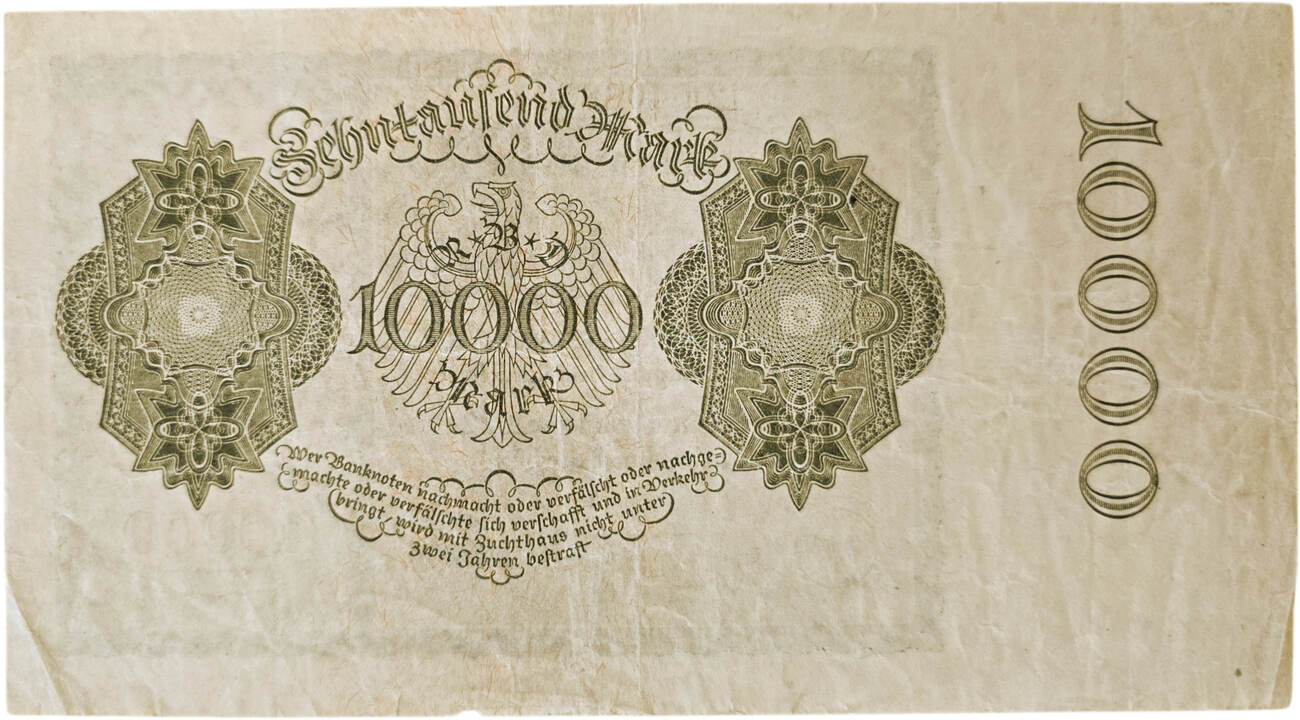 WEIMAR Reichsbanknote 10000 Mark 1922 KN 406856 II | MA-Shops