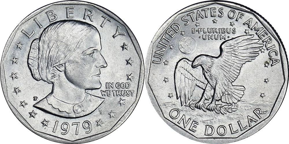 One Dollar 1979 P KM 207 Susan Brownell Anthony VZ STG MA Shops