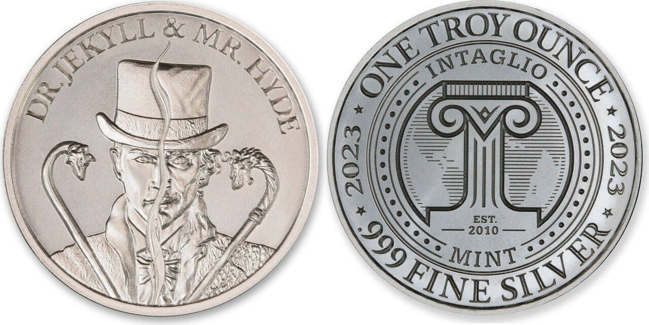 Anlagemünzen Medal 2023 Dr. Jekyll Mr. Hyde Art 999 Silver 1 oz Round Horror Bullion JP183 | MA ...