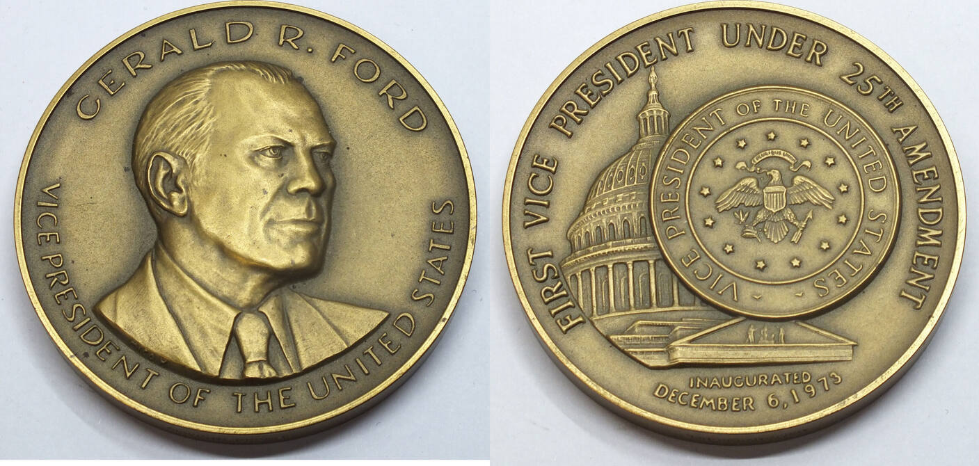 Exonumia Medal 1973 Gerald R. Ford Vice President Art Round - 25th ...