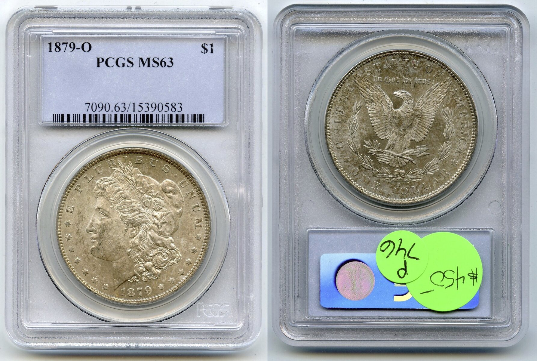 USA Dollar 1879-O Morgan Silver PCGS MS63 Certified - New Orleans Mint ...