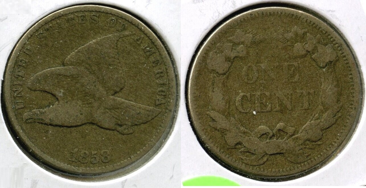 USA Cent 1858 Flying Eagle Penny - Small Letters - Q322 | MA-Shops
