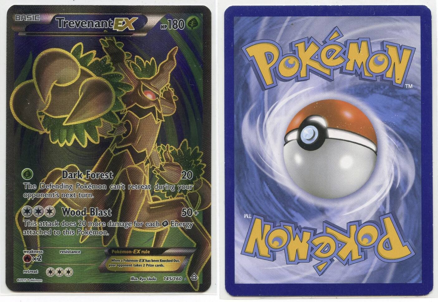 2015 Trevenant EX Pokemon Card 145/160 XY Primal Clash - Q672 | MA-Shops