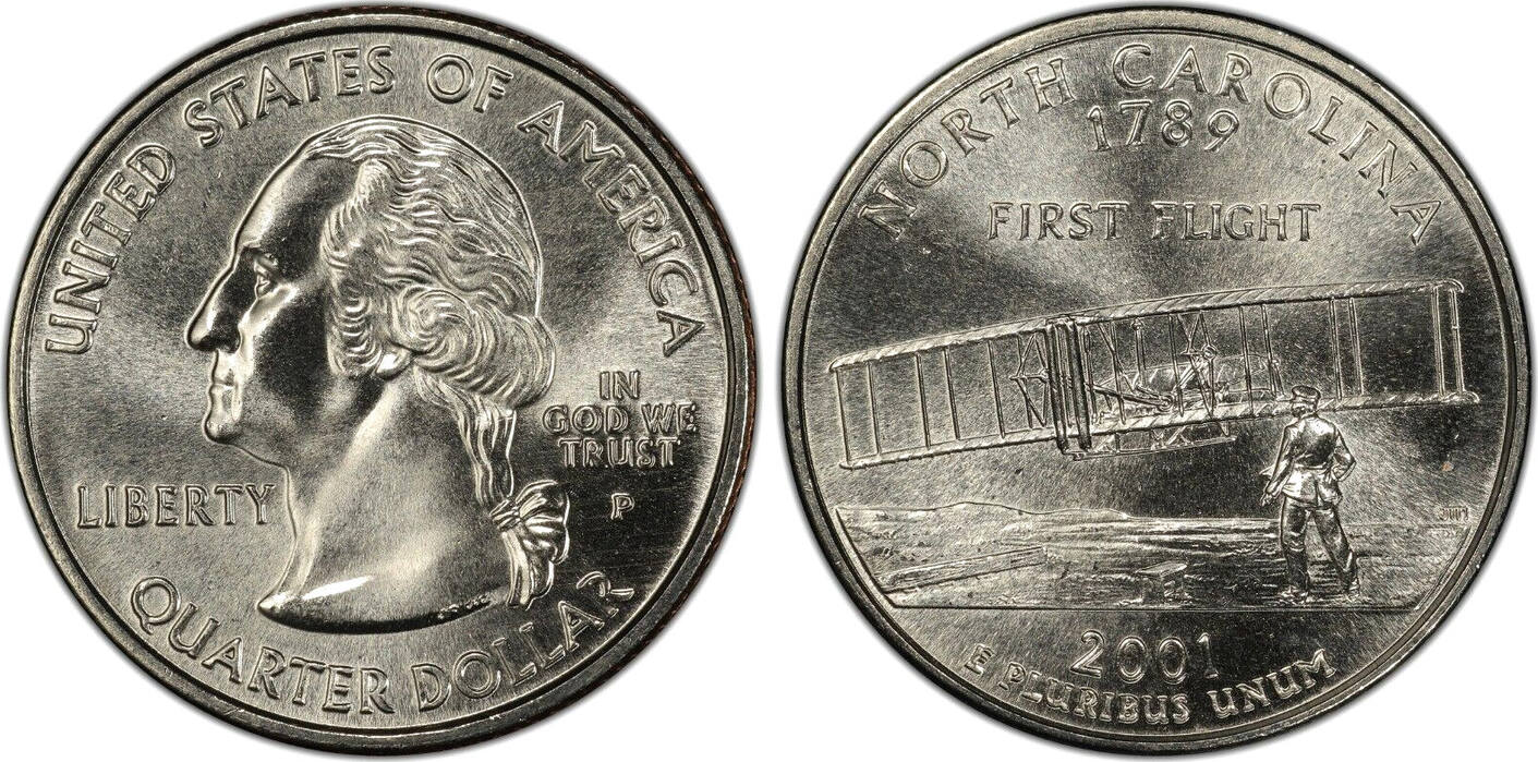 USA Quarter 2001-P North Carolina State - Uncirculated - Philadelphia ...