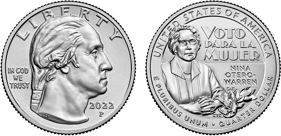 USA Quarter 2022-P Nina Otero Warren American Women 25C Unc ...