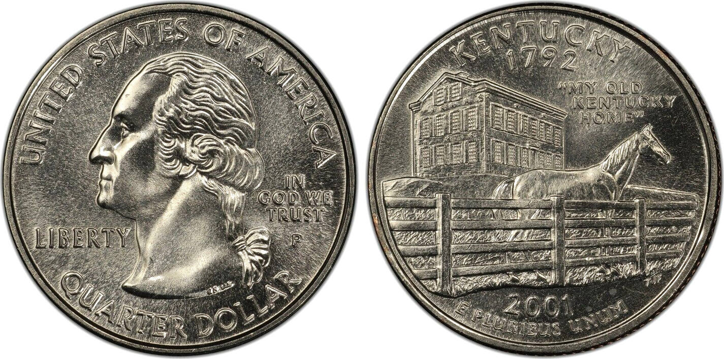 USA Quarter 2001-P Kentucky State - Uncirculated Coin - Philadelphia ...