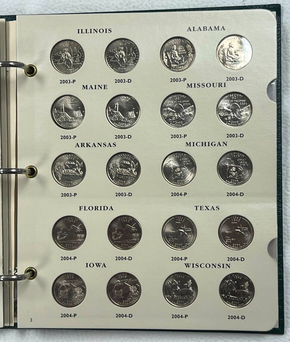 USA Quarter Fifty State Commemorative 1999-2008 Complete Coin Set ...