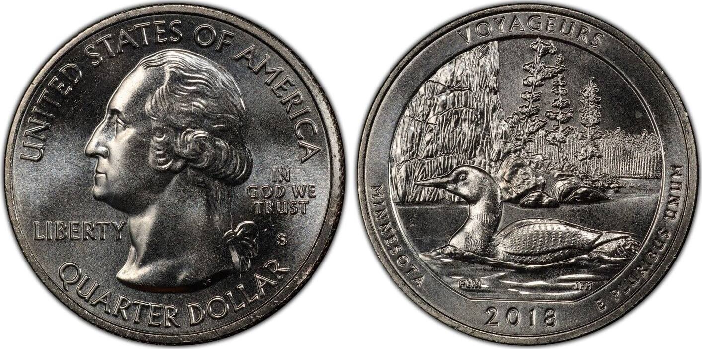 USA Quarter 2018-S Voyageurs MN National Parks NP ATB 25C Uncirculated ...
