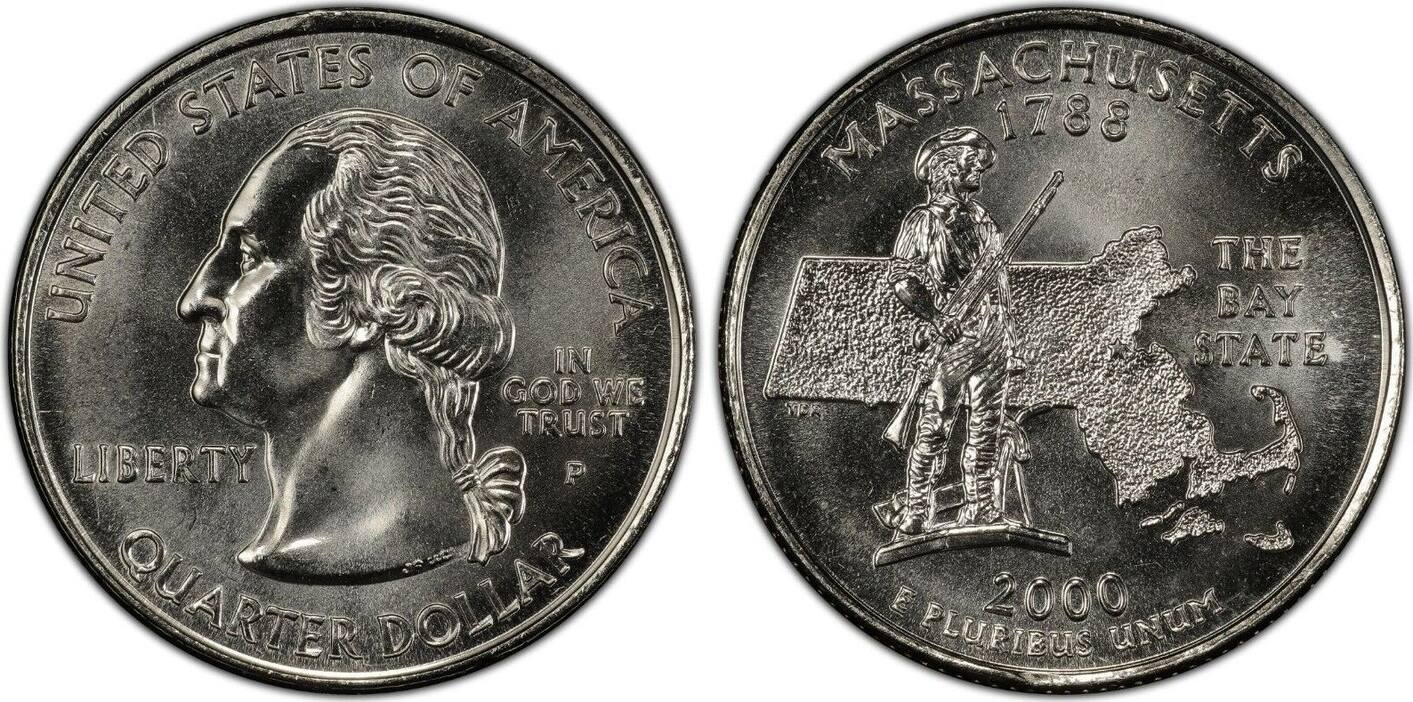 USA Quarter 2000 Massachusetts State - Uncirculated - Philadelphia Mint ...