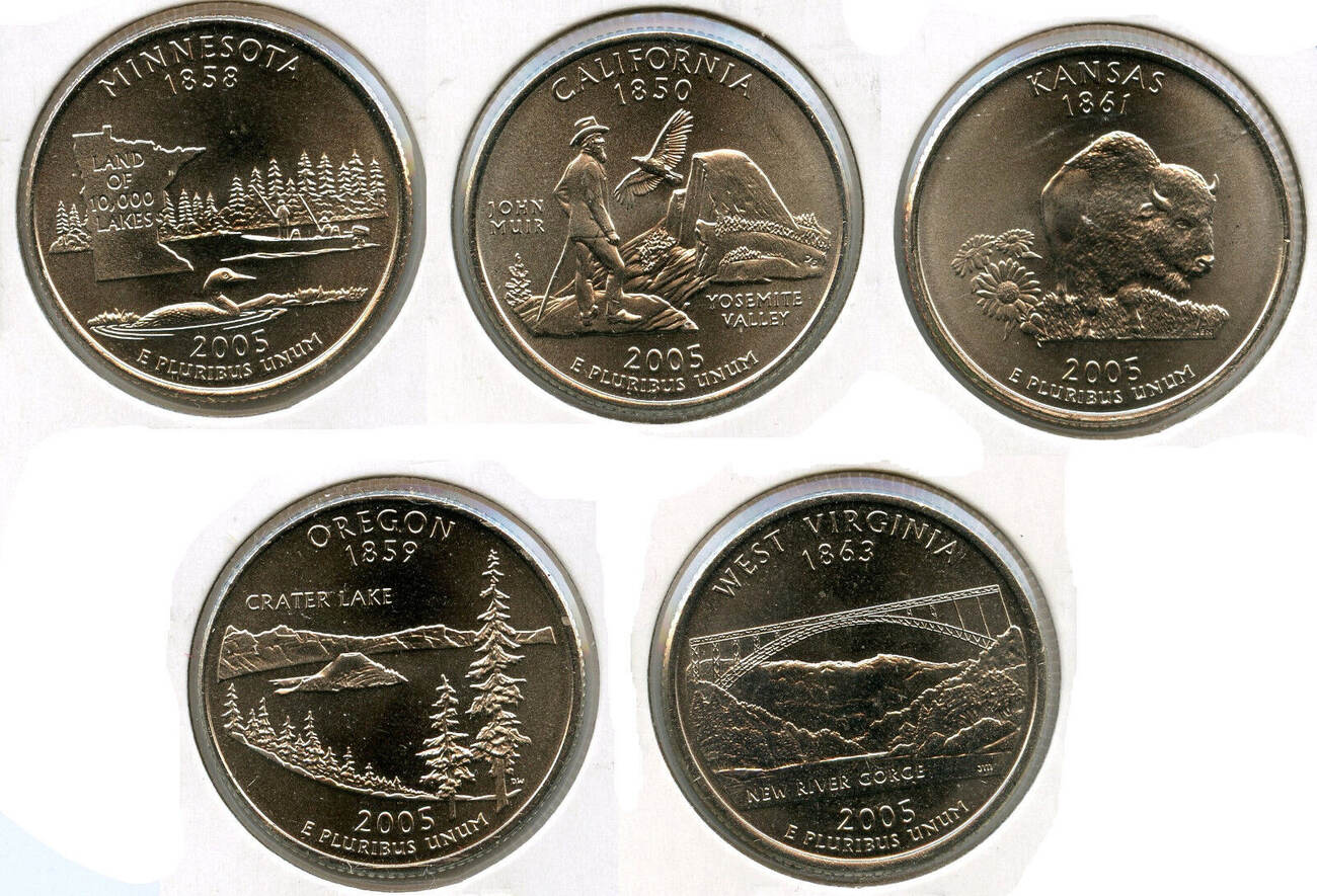USA Quarter 2005-D State Set - Coin Collection - Denver Mint ...