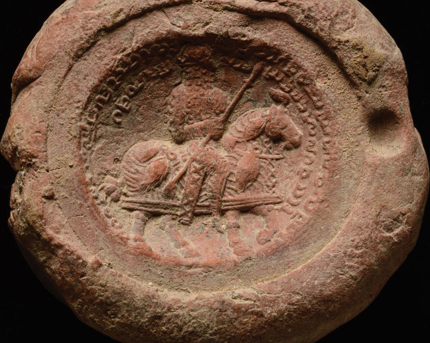 Ancient Parthian Sasanian Large Clay Bullae with Mounted Riders Ca. 5th ...