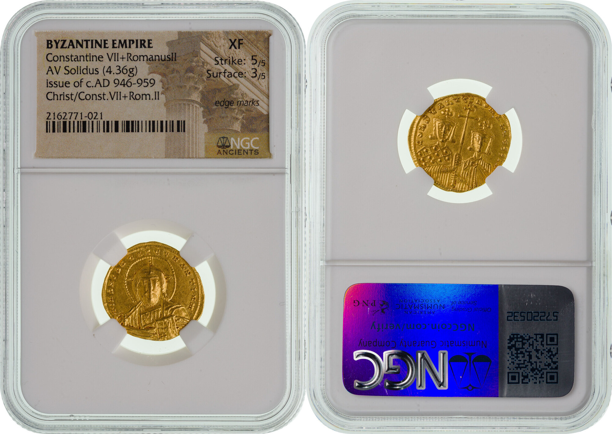 BYZANTINE EMPIRE Constantine VII+RomanusII CONSTANTINE VII and ROMANUS II. 945-959 AD. AV ...