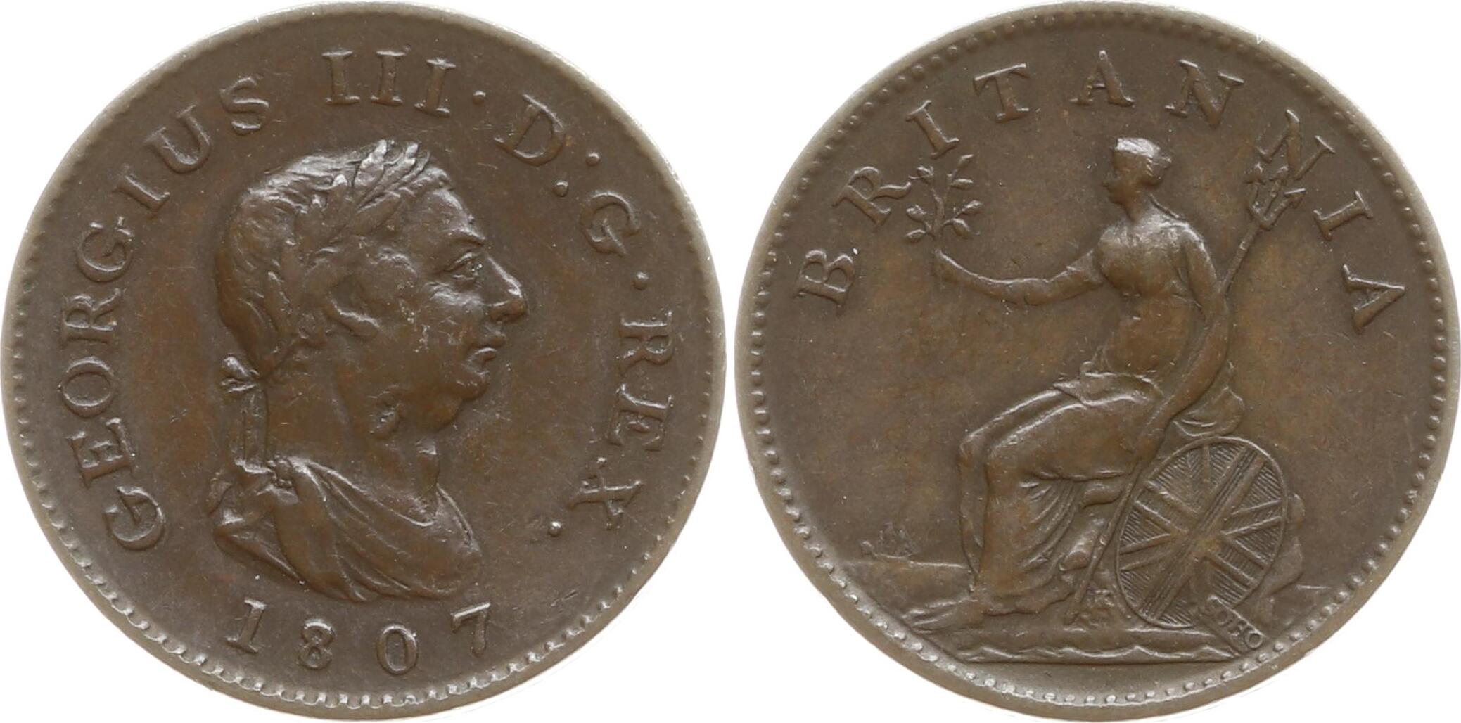 Großbritannien Farthing 1807 George III., 1760 - 1820 Sehr schön | MA-Shops