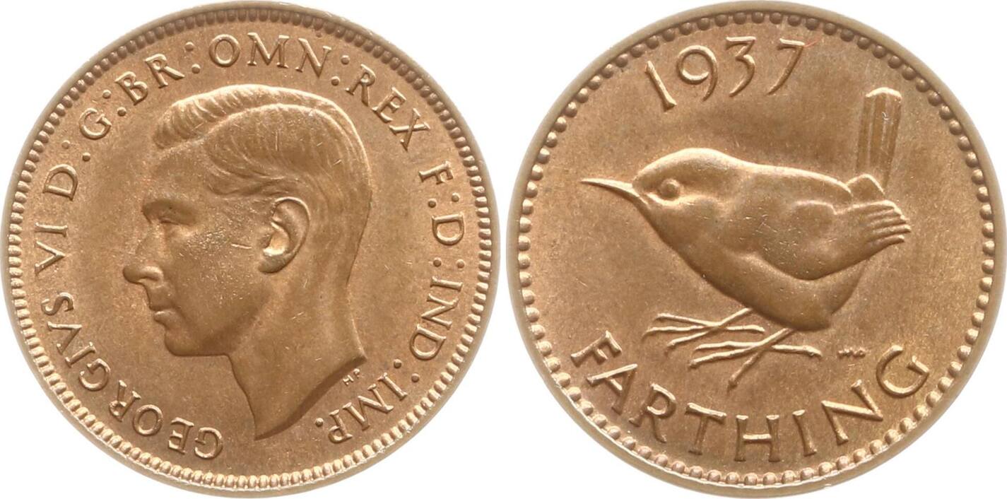 Großbritannien Farthing 1937 George VI., 1936 - 1952 Vorzüglich ...