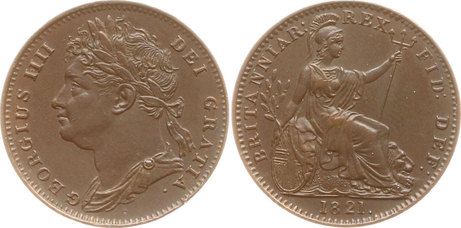 Großbritannien Farthing 1821 George IV., 1820 - 1830 Vorzüglich | MA-Shops