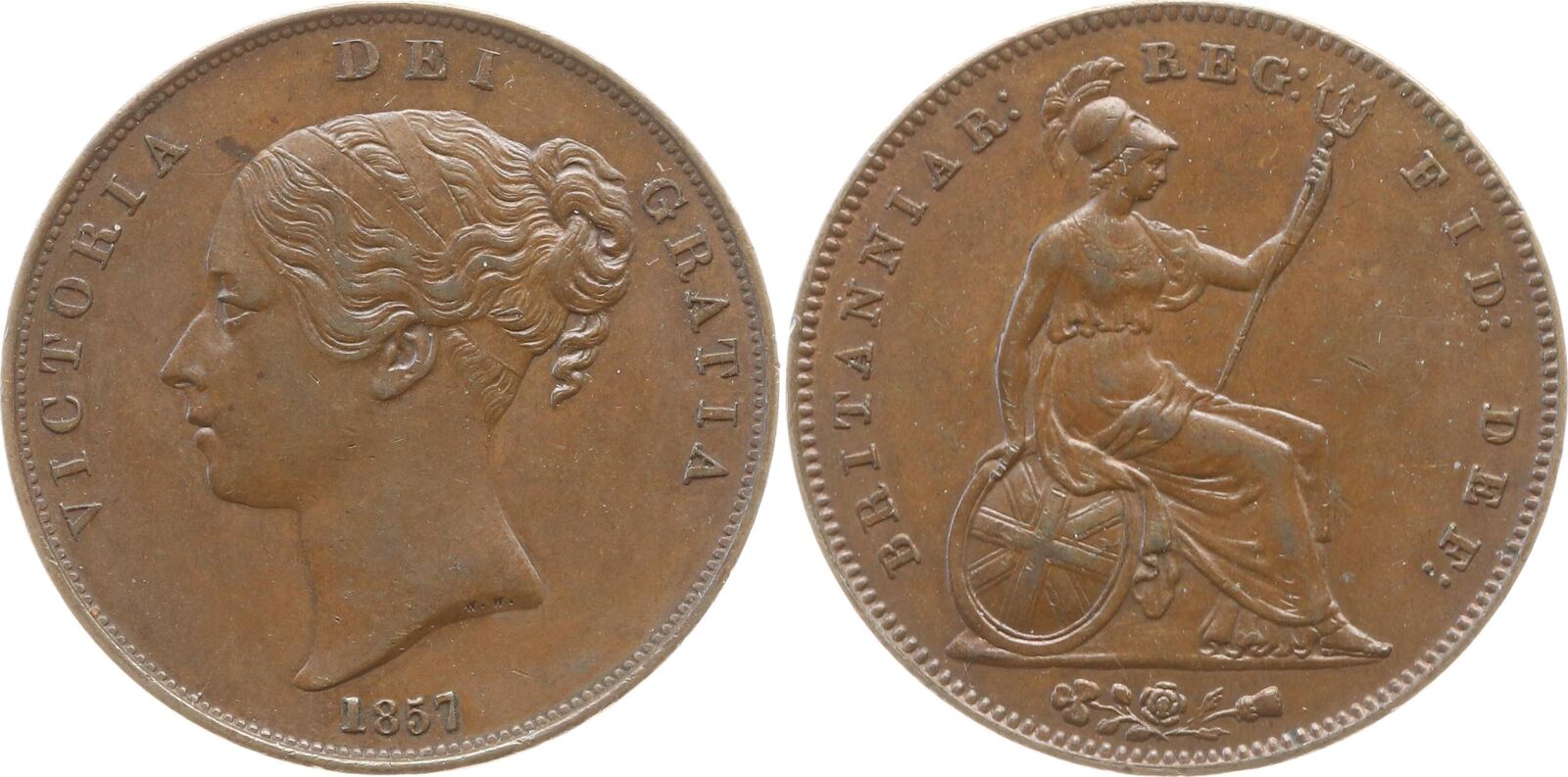 Großbritannien 1 Penny 1857 Victoria, 1837 - 1901 Fast vorzüglich | MA ...