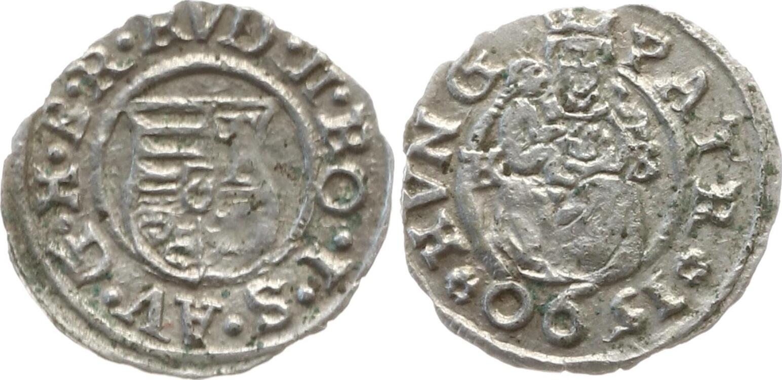 RDR, Ungarn, Königreich Denar 1590 K-B Rudolf II., 1576 - 1608 ...