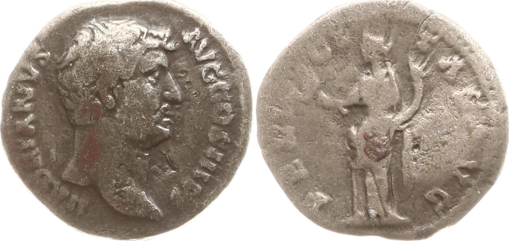 Römisches Kaiserreich Denar 134 - 138 Hadrian, COS III PP / FELICITAS ...