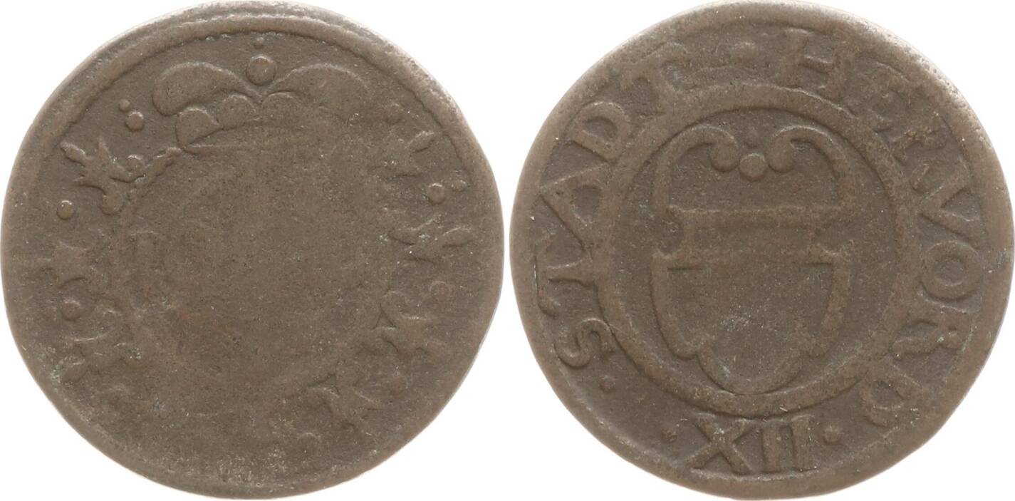 Herford, Stadt Cu 12 Pfennig o.J. Schön | MA-Shops