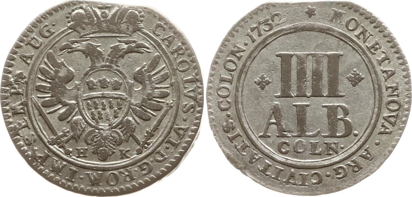 Köln, Stadt 4 Albus 1732 HK Sehr schön, ZE | MA-Shops