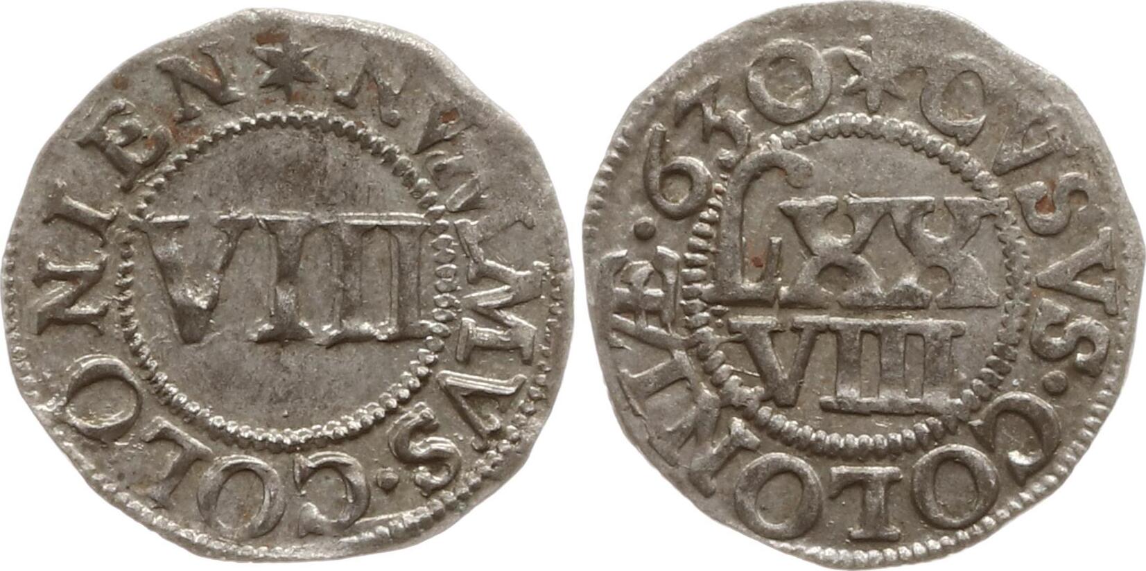 Köln, Stadt 8 Heller 1630 Vorzüglich mit Prägeglanz | MA-Shops