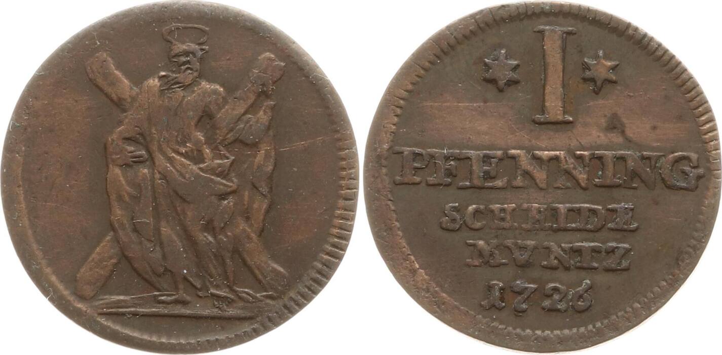 Braunschweig-Calenberg-Hannover 1 Pfennig 1726 Georg I., 1714 - 1727 ...
