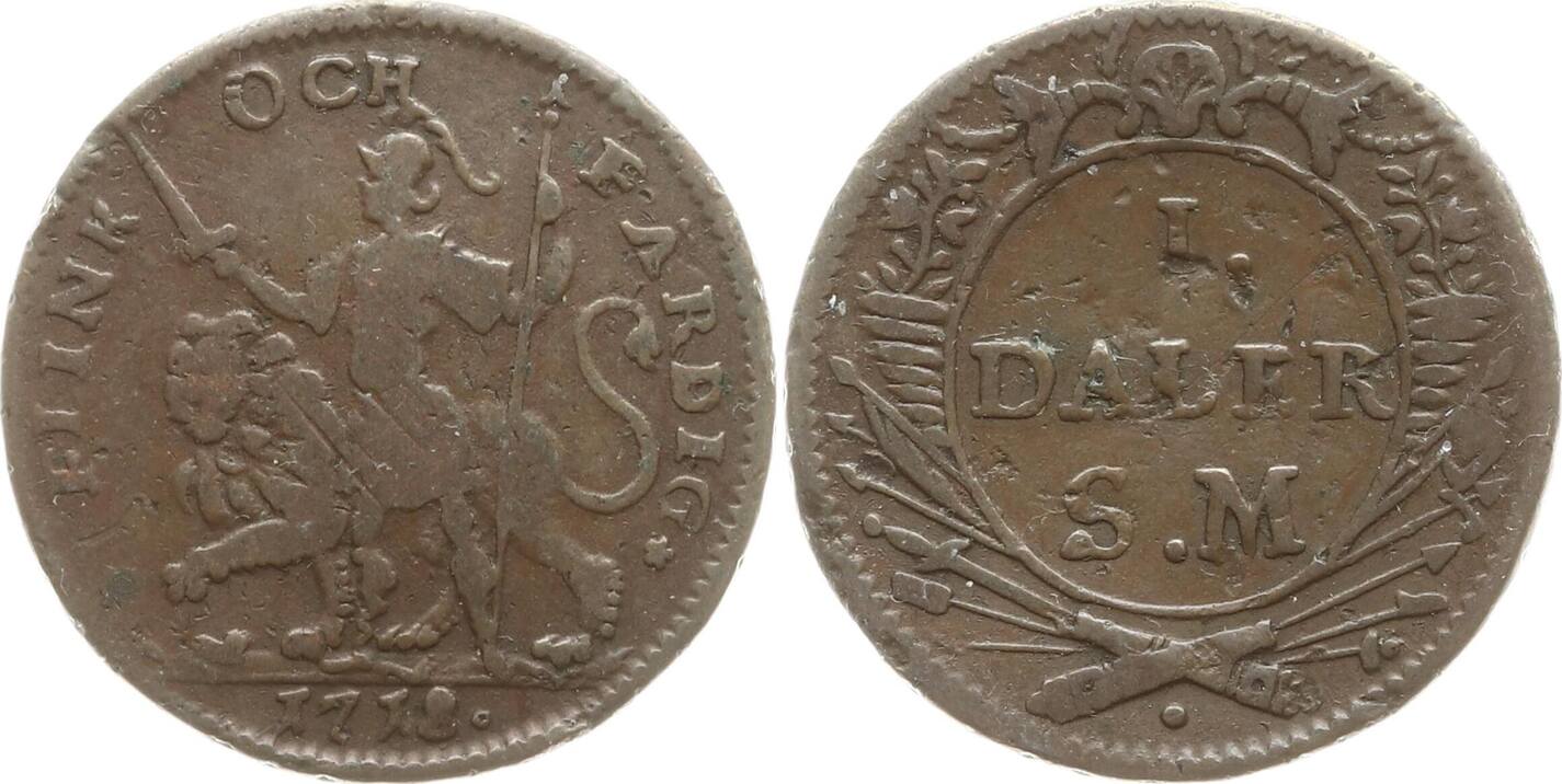 Schweden, Königreich 1 Daler 1718 Karl XII., 1697-1718, Emission zur ...
