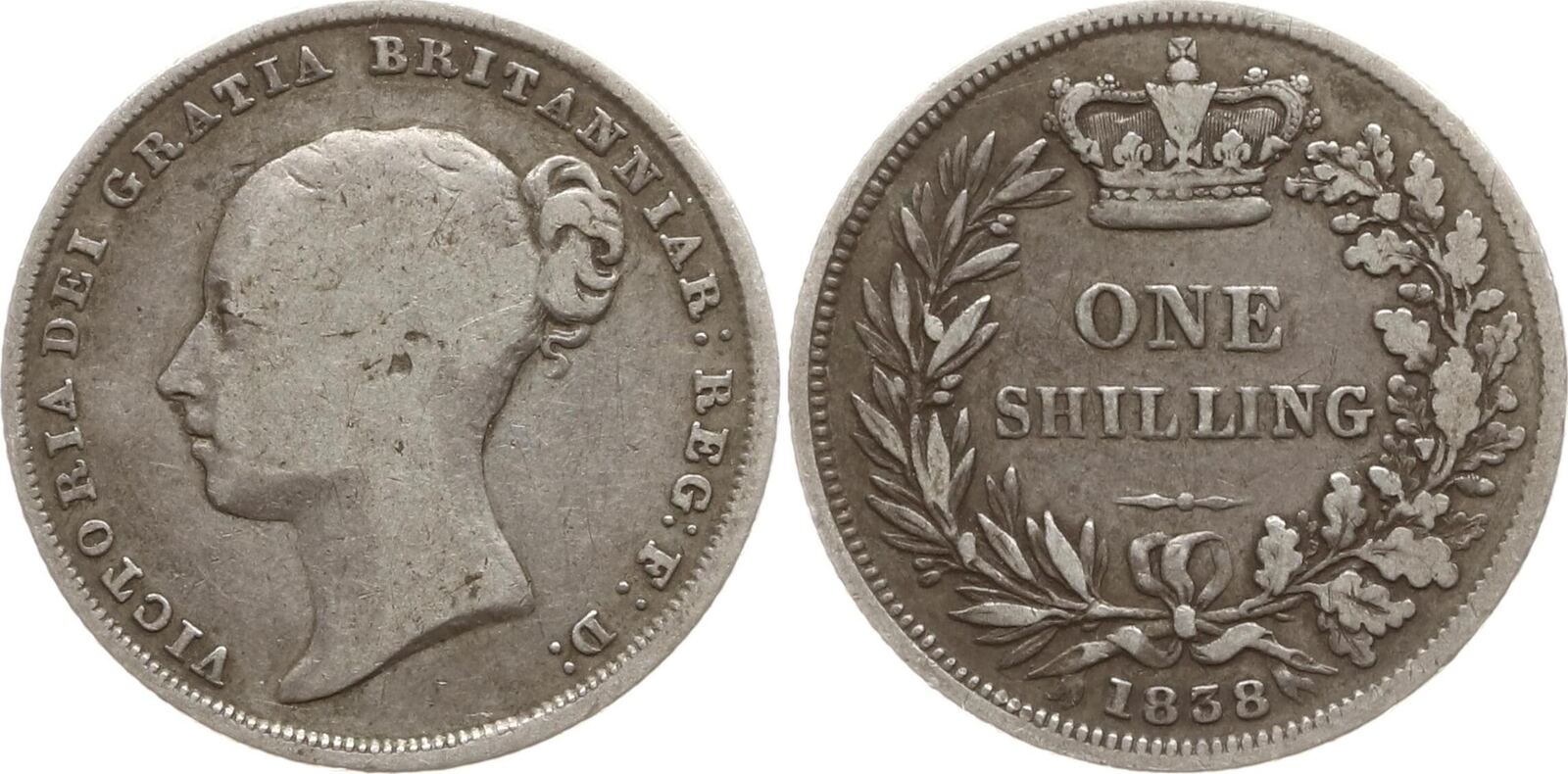 Großbritannien 1 Shilling 1838 Victoria, 1837 - 1901 Schön / Fast sehr ...