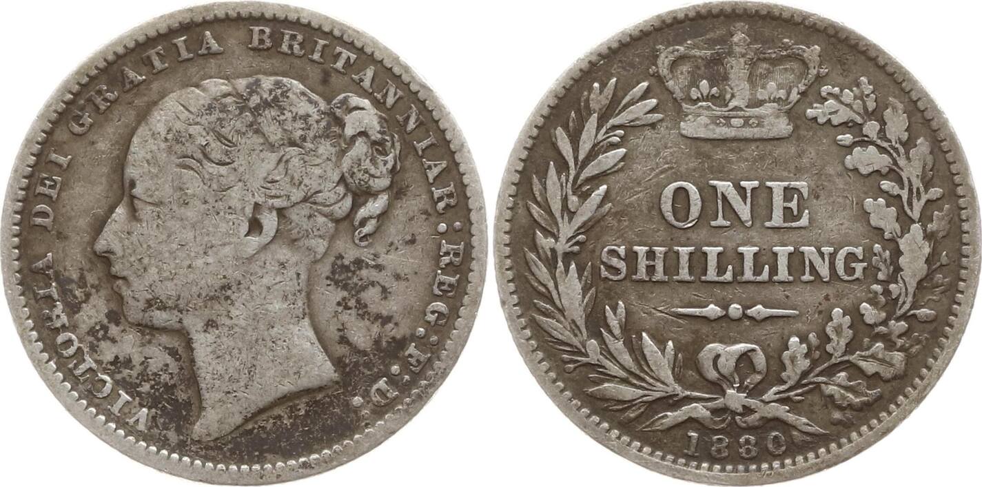 Großbritannien 1 Shilling 1880 Victoria, 1837 - 1901 Fast sehr schön ...