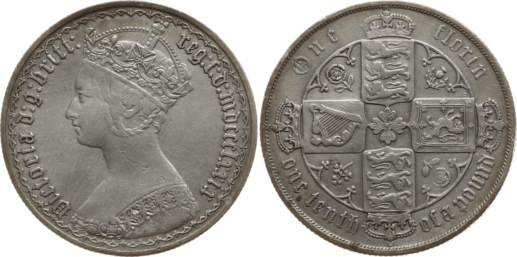 Großbritannien Gothic Florin 1879 Victoria, 1837 - 1901 Gutes sehr ...