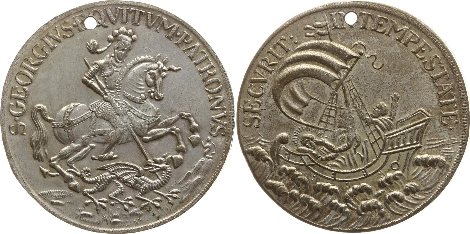 Ungarn Sankt-Georgs-Medaille in Talergröße o.J. (19. - 20. Jh.) Georg ...