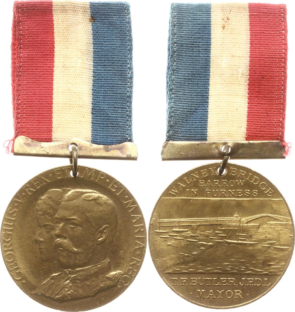 Großbritannien - England Tragbare vergoldete Bronzemedaille o.J ...