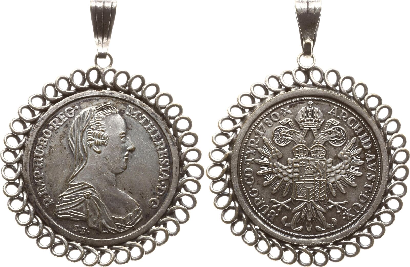 Kaiserreich Österreich In Anhänger gefasste Medaille 1780 SF (spätere ...