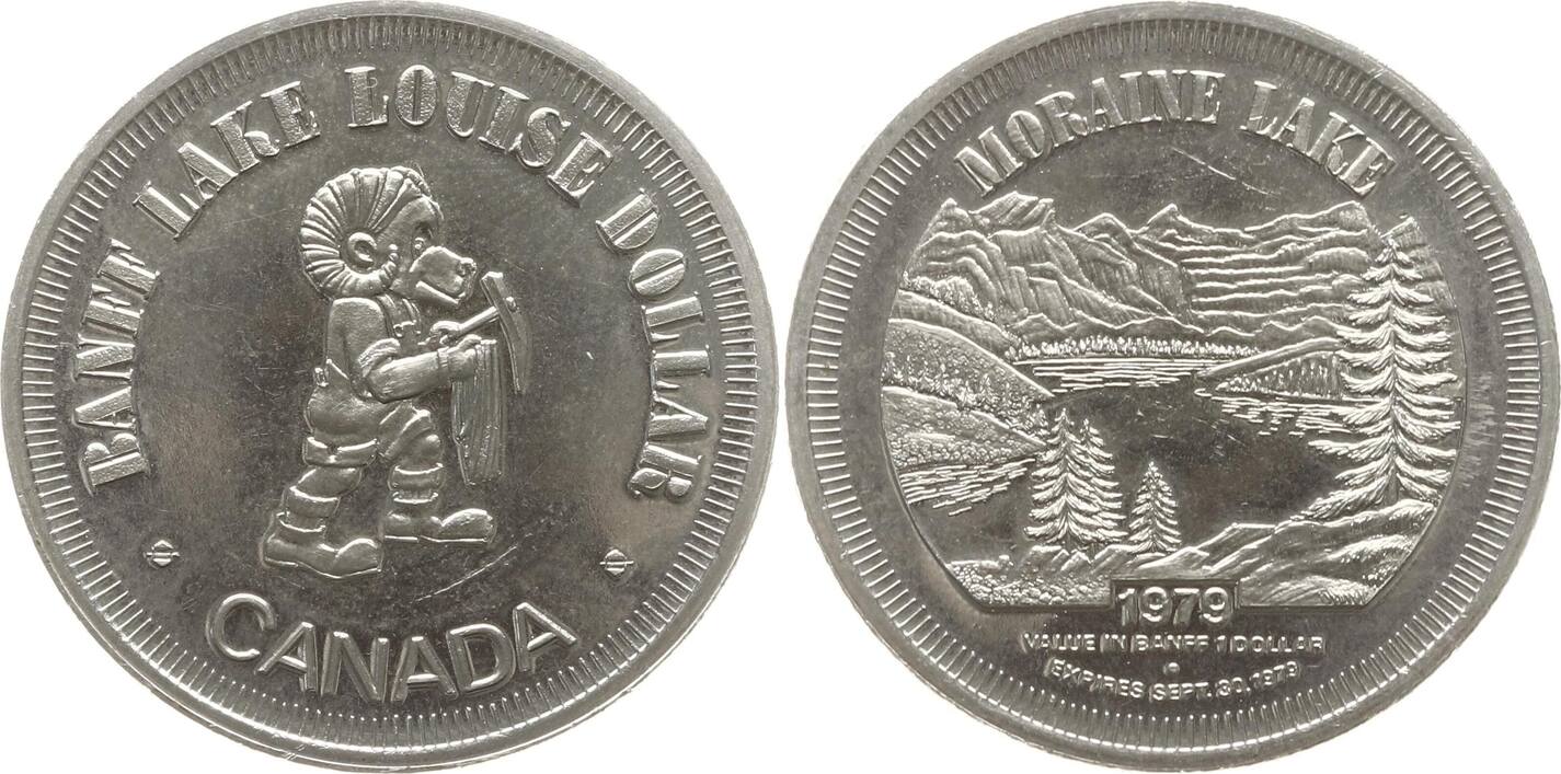 Kanada, Alberta 1 Dollar Token 1979 Banff Lake Louise Dollar / Moraine ...