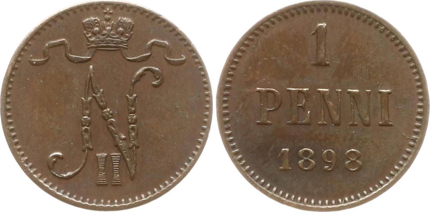 Finnland Penni 1898 Nikolaus II. von Russland, 1894-1917 Gutes sehr ...