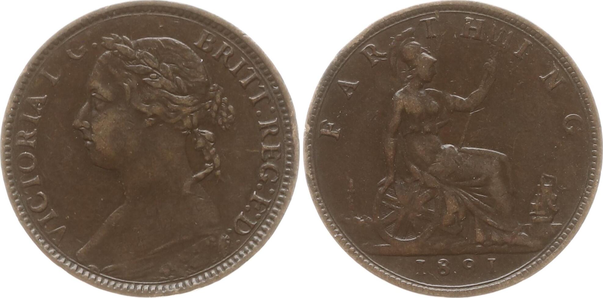 Großbritannien Farthing 1891 Victoria, 1837 - 1901 Sehr schön, min. RF ...