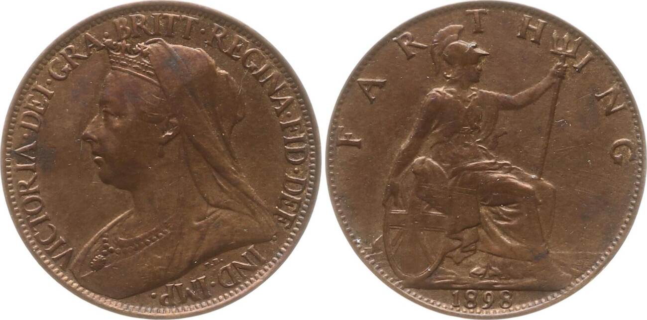 Großbritannien Farthing (1/4 Penny) 1898 Victoria, 1837 - 1901 Sehr ...