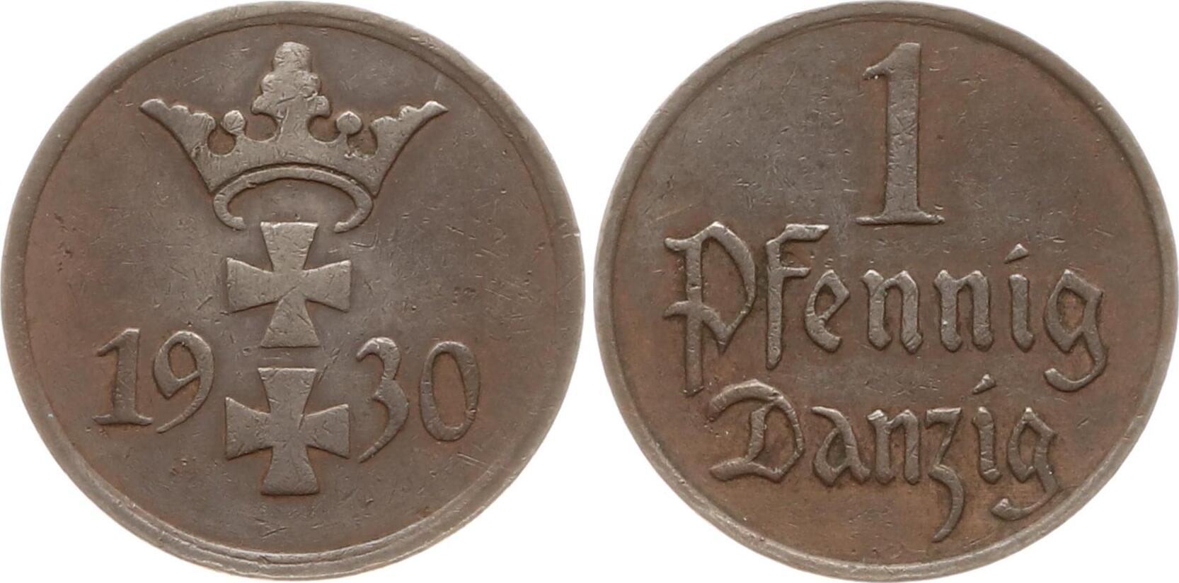 Danzig 1 Pfennig 1930 Sehr schön | MA-Shops